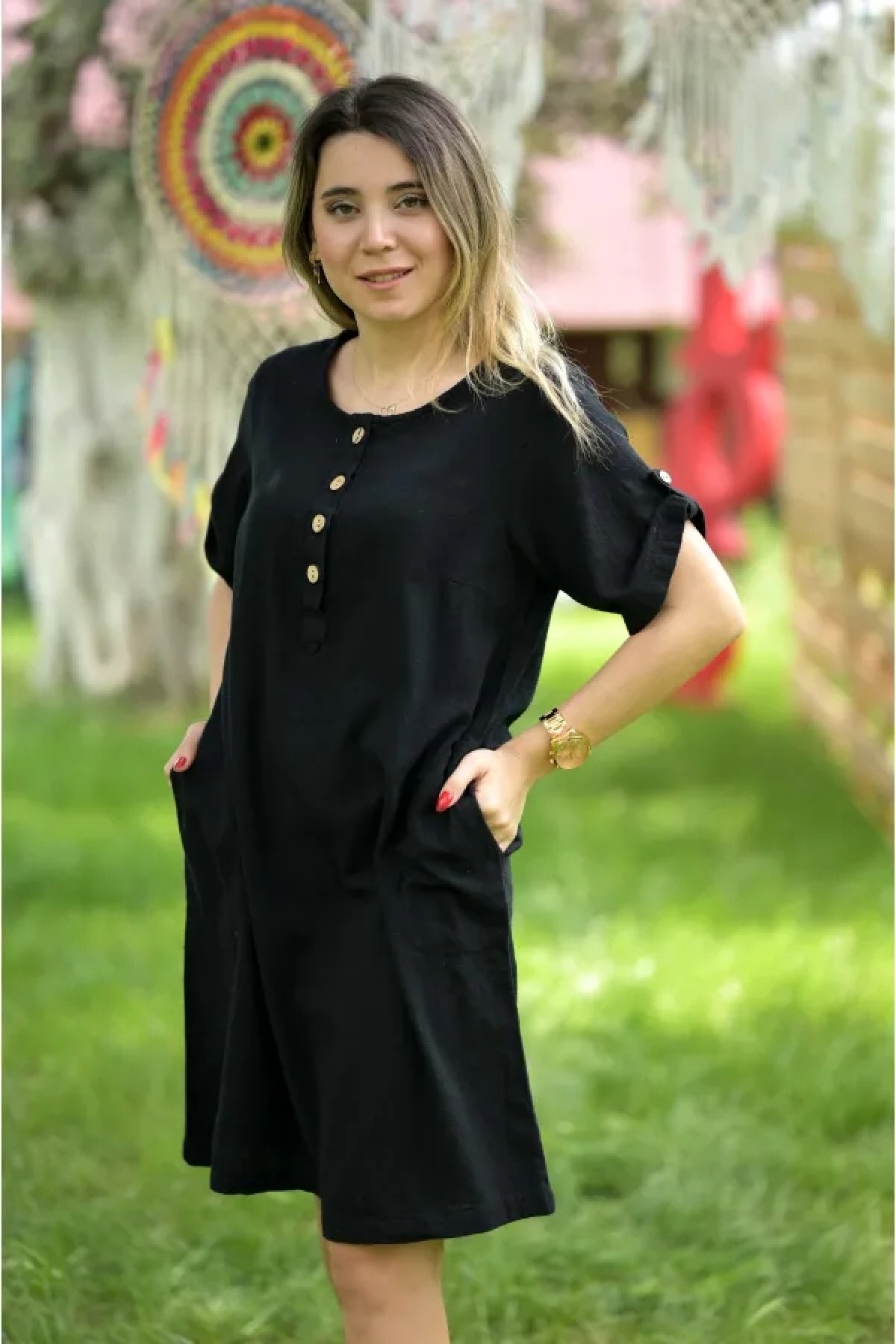 AYTEN ELBİSE - SİYAH